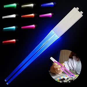 KBIBCK Lightsaber Chopsticks, 2 Pairs Glowing Light Saber Chop Sticks ...