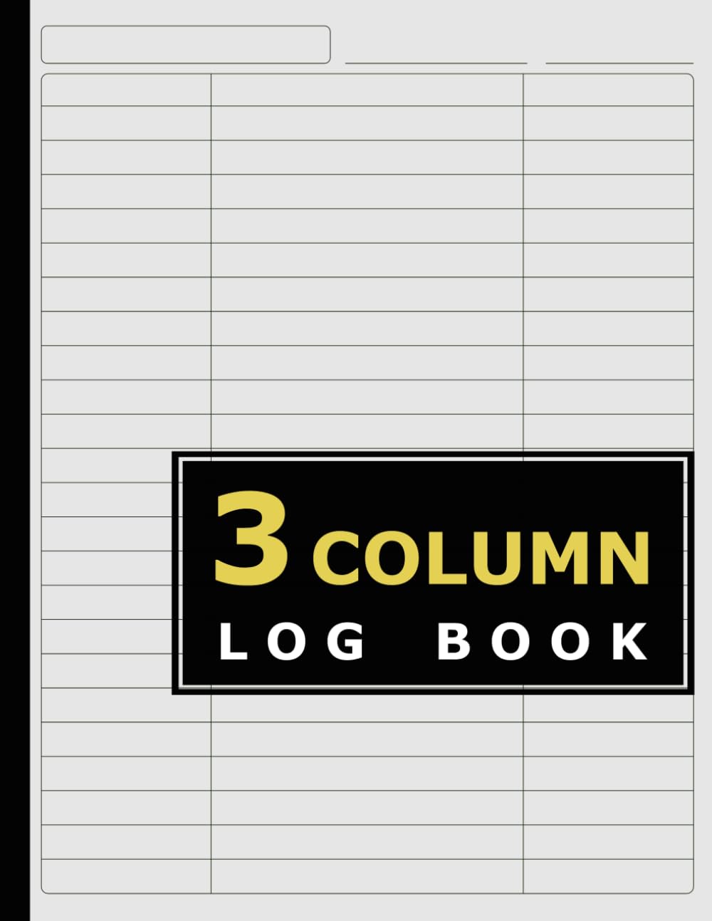 Customizable Log Book 3 Column; 3 Columnar Pad, 3 Column Notebook, 3 ...