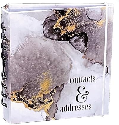 Amazon.com : Meadowsweet Kitchens Address Book - Black Agate Design ...