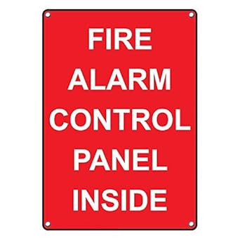 Weatherproof Plastic Vertical Fire Alarm Control Panel Inside Sign with ...