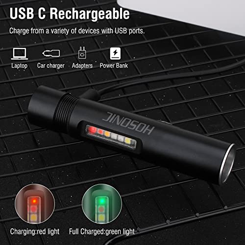 HOSONIC E5 Mini Small Torch Super Bright 500 Lumen Rechargeable 11 ...