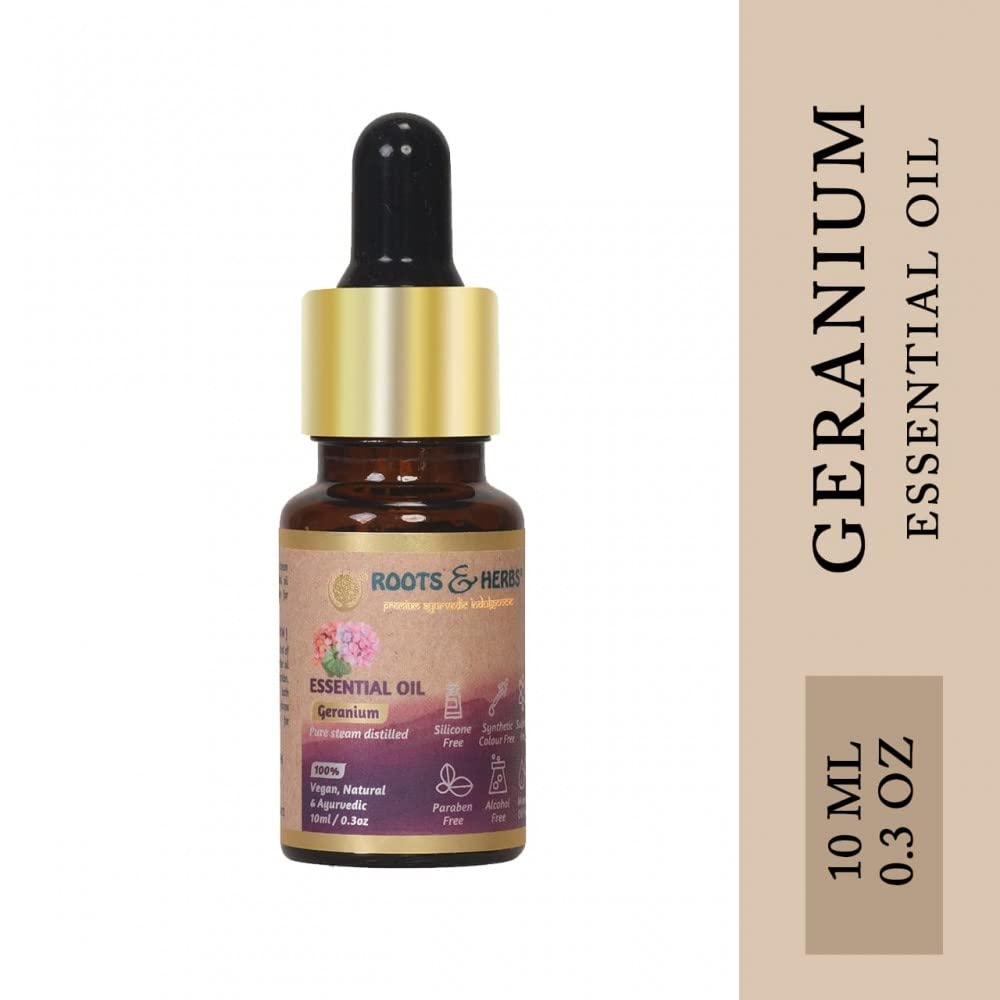 Roots And Herbs Geranium Essential Oil for Aromatherapy, Hormonal ...