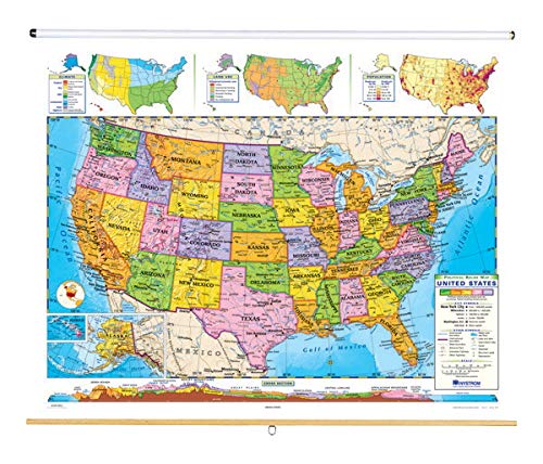 Amazon.com: Nystrom Political Relief United States Map : Office Products