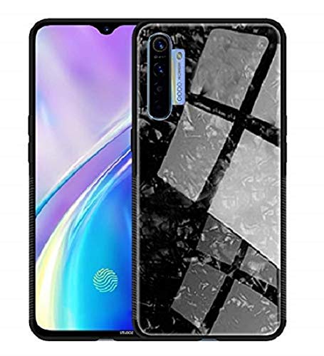 DHAN GTB Luxurious Marble Glass Back case with shock proof TPU Bumper ...