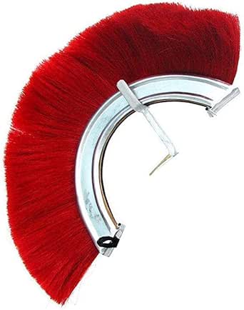 Amazon.com: Medieval Red Crest Brush Plume Natural Horse Hair Plum for ...