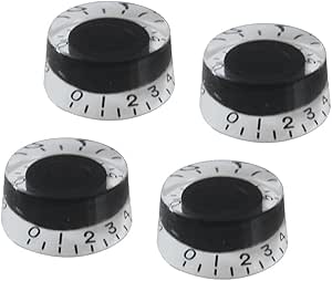 Amazon.com: KLKCMS Black Guitar Control Knob Switch Tip Knob Cap ...