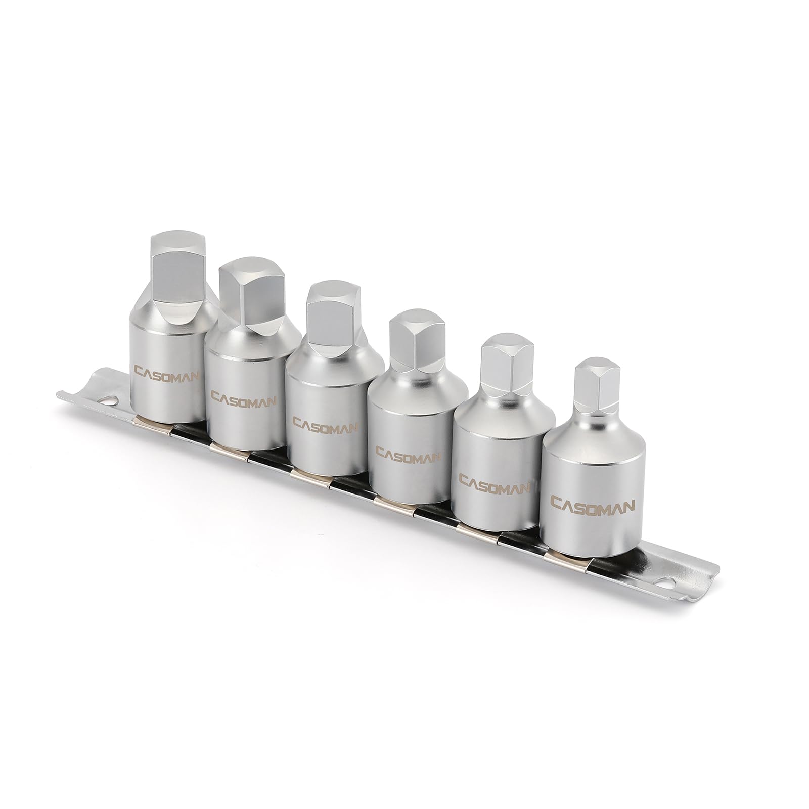 CASOMAN Oil Drain Plug Key Set, 1/2" Drive, 8mm, 10mm, 12mm, 14mm, 1/2 ...