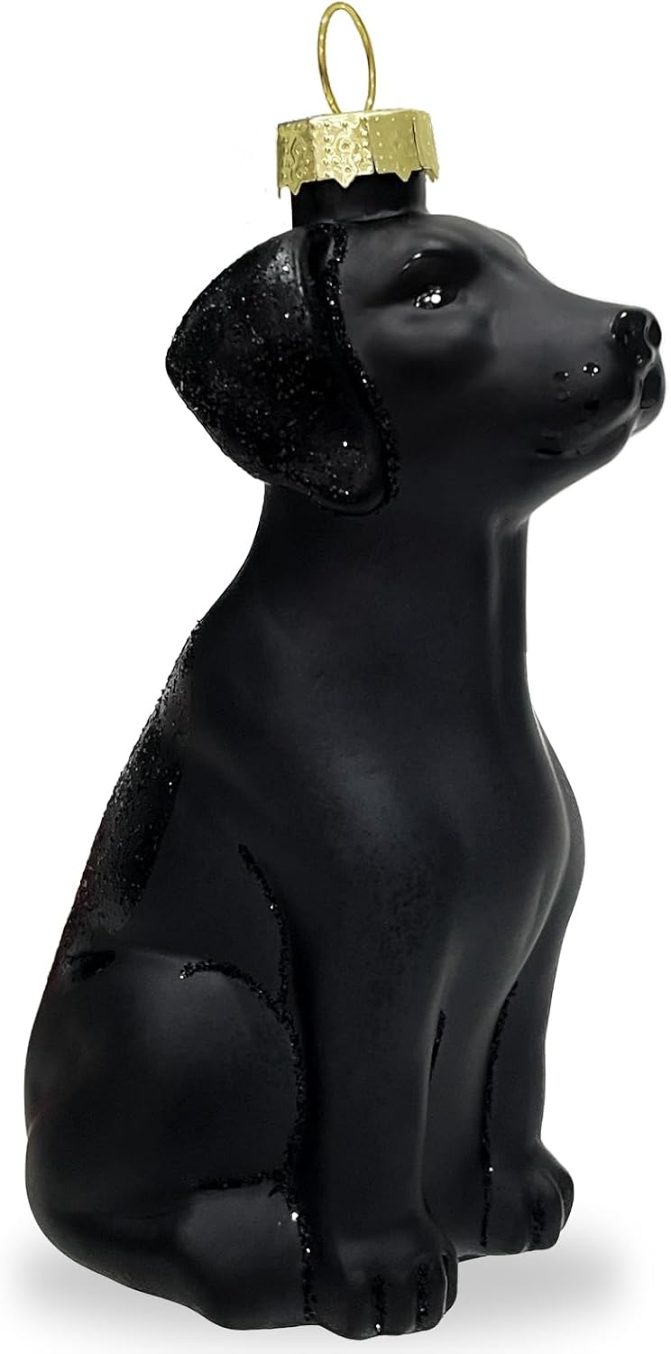 Amazon.com: Ushinemi Black Lab Dog Ornament for Christmas Tree, Xmas ...