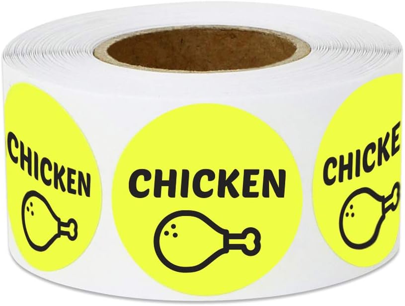 Amazon.com: 1200 Labels - Chicken Stickers for Meat Markets ...