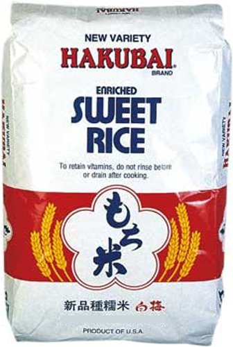 Amazon.com : Hakubai Mochigome - Sweet Rice (5#) : Dried White Rice ...
