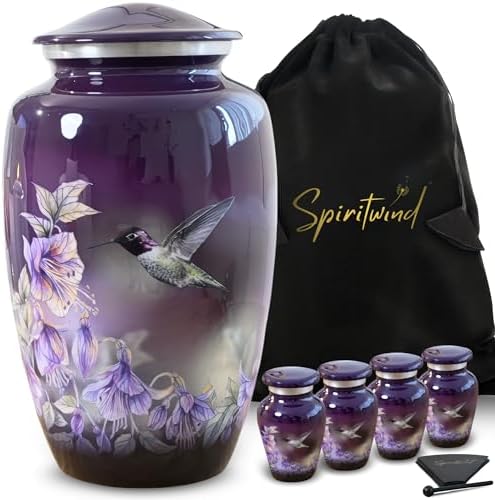 Amazon.com: Set of 5 Beautiful Anna's Hummingbird Urns for Human Ashes ...