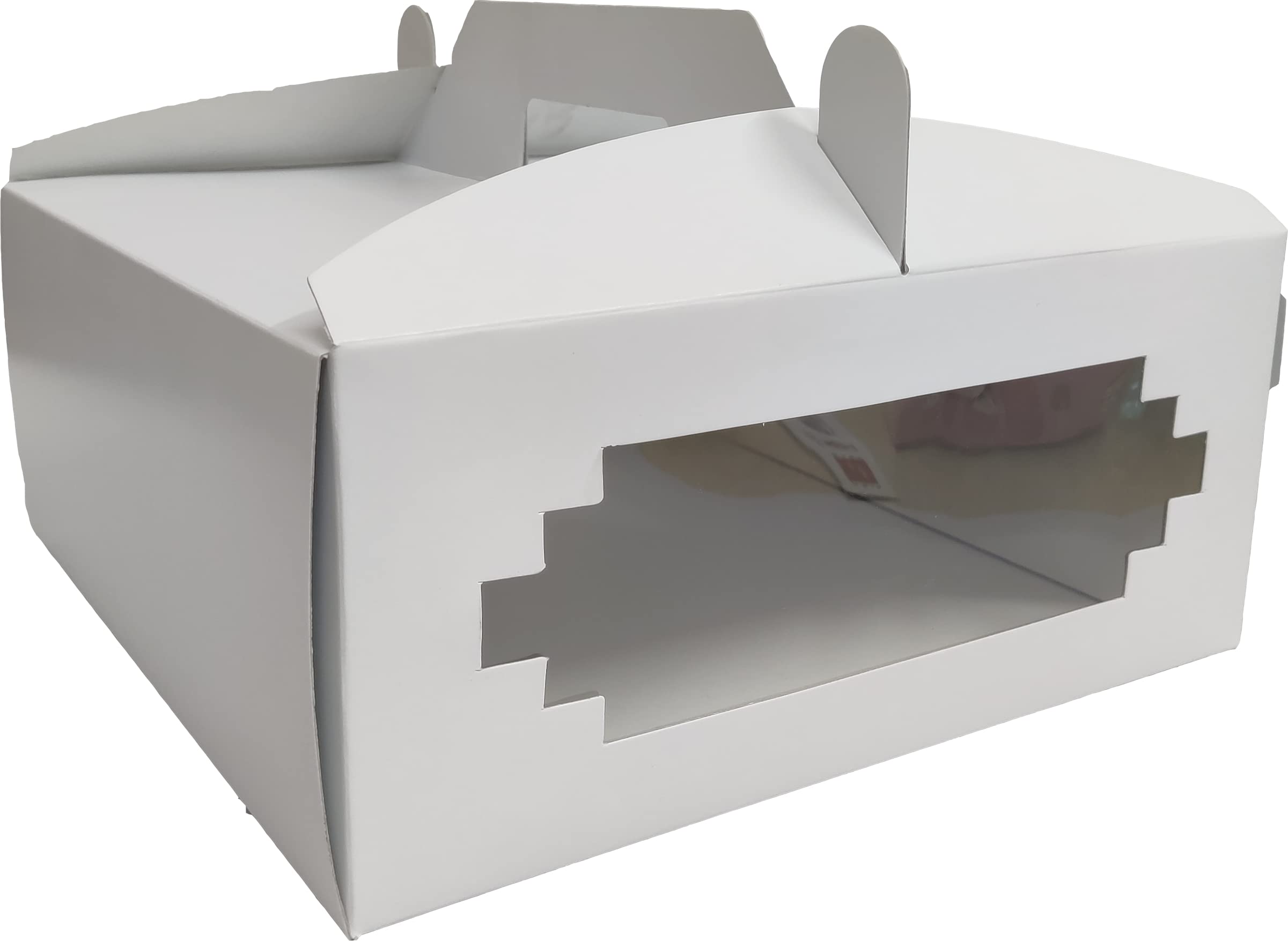 SWASTIK - Cake Box With Handle 1/2 kg 10x10x4.25 Pack of 10 Pc : Amazon ...