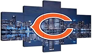 Amazon.com: Chicago Sports Team Bears Wall Art Poster Canvas Print ...