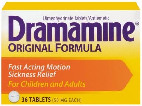 dramamine Enfermedad de movimiento Socorro fórmula Original Fast Acting ...