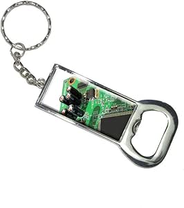 Amazon.com : Graphics and More Bottlecap Opener Key Chain, Circuit ...
