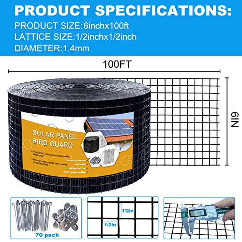 Snapklik.com : Solar Panel Bird Guard,6in X 100ft Critter Guard, Solar ...