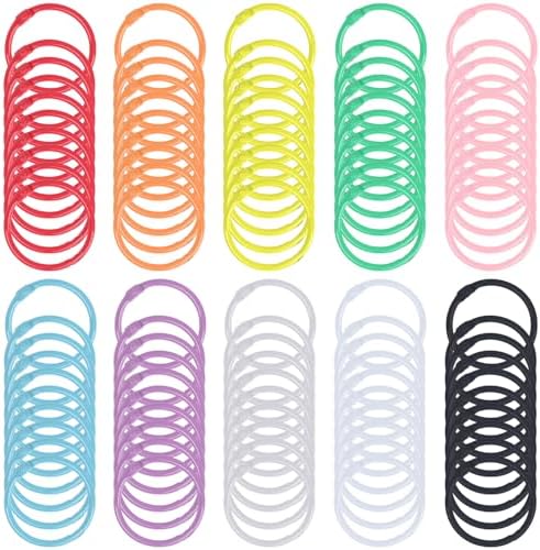 Amazon.com : Koogel 100PCS Metal Binder Rings, Index Card Rings 1.2inch ...