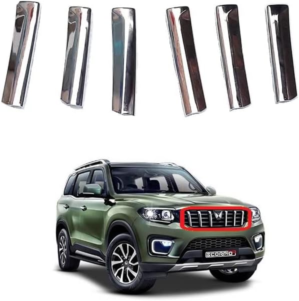 DD SONS Car Front Grill Ring Chrome Cover For Mahindra Scorpio-N (2022 ...