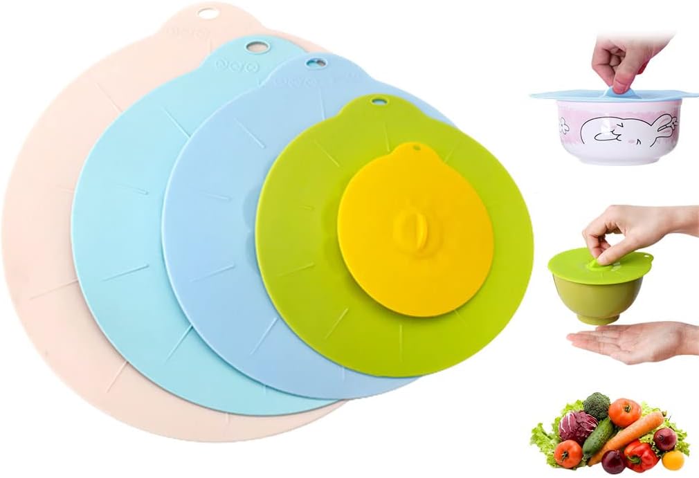 Couvercle en Silicone, Réutilisables Couvercles en 5 Tailles ...