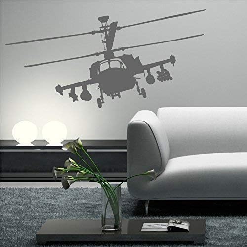 APACHE HELICOPTER WAR GUN SHIP ARMY wall stickers decals mural stencils ...