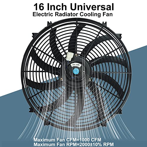 Snapklik.com : 16 16 Inch Electric Radiator Fan High 3000 + CFM ...
