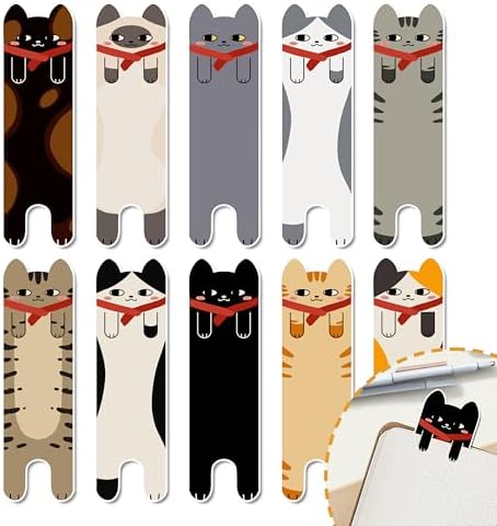 Amazon.com: TwoDays Cute Cat Bookmarks for Reading Women Men Kids ...