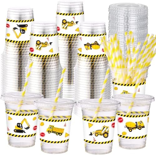 Amazon.com: FoldTier 50 Pcs Construction Cups 12 oz Traffic Zone ...