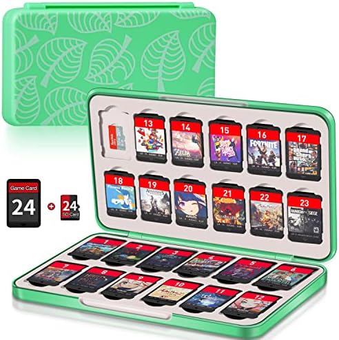 Amazon.com: Switch Game Case Holder with 24 Cartridge Slots and 24 ...