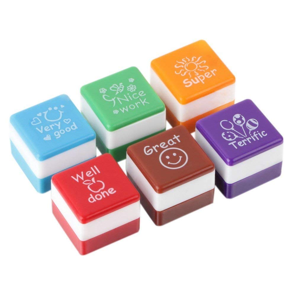 HOUSE HATCH Kids Motivation Stamp Set | Self-Inking Reward Stamps for ...