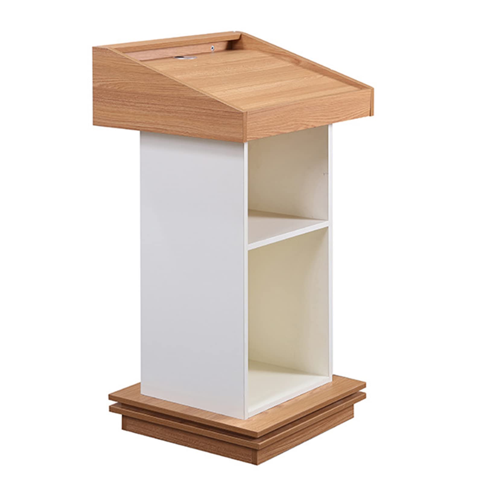 Fyysjw Lectern Podiums Classic Natural Solid Wood Lectern Stand Podium ...