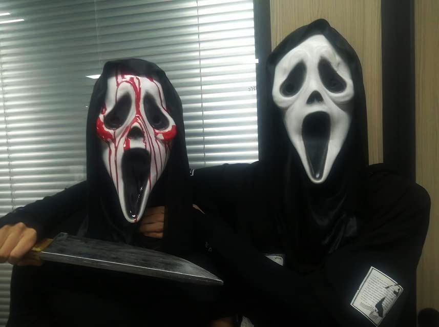 Buy Molezu Halloween Ghost Face Mask Scream with Shroud for Cosplay ...