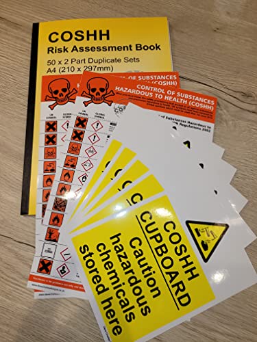 COSHH Starter Pack. Risk Assessment Book A4 (297mm x 210mm) Plus 7 ...