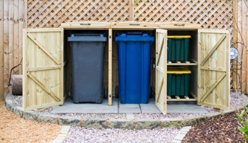 Bellus Double Wheelie Bin and Recycling Box Storage | Garden Outdoor Store