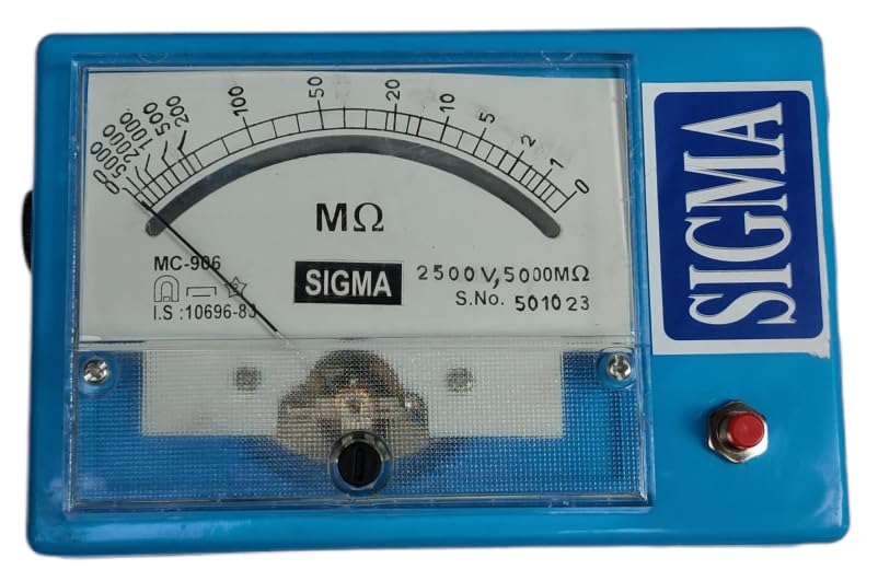 SIGMA Make Insulation Tester 2500VDC / 5000M Ohm (Megger) Battery ...