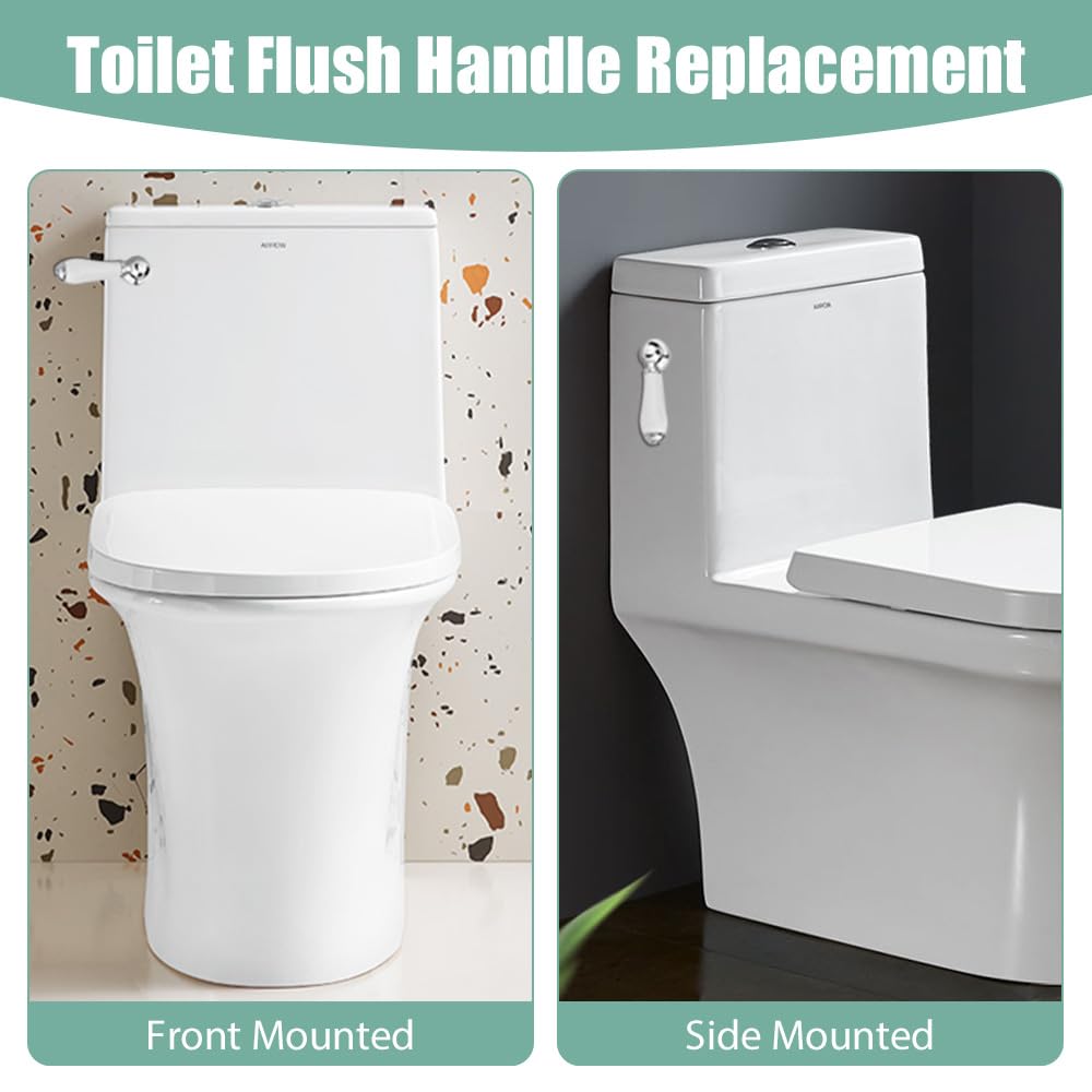 XAVSWRDE Ceramic Toilet Flush Handle Replacement Ceramic Handle Cistern ...
