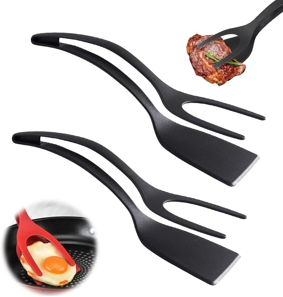 Amazon.com: 2 in 1 Grip and Flip Spatula Tongs, 2 in 1 Spatula and ...