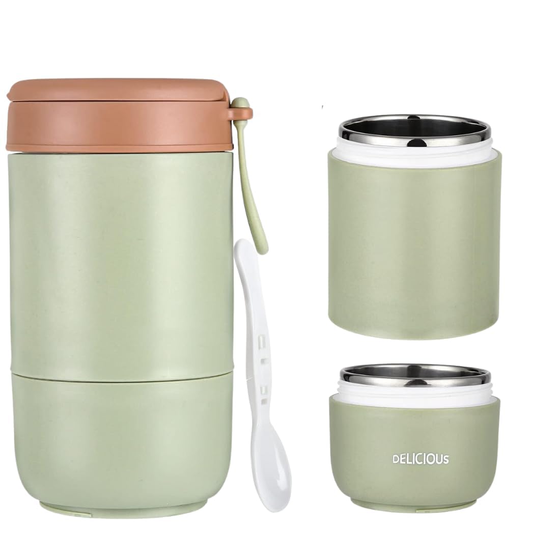 Buy Vrupan Hot Food Thermos Stainless Steel Insulated Food Containers ...