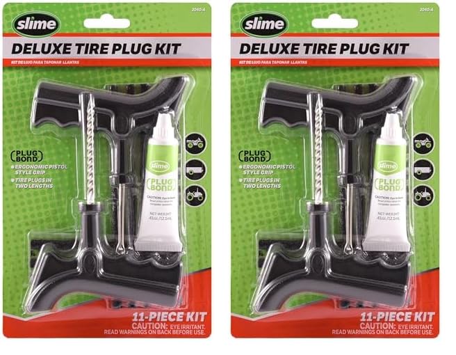 Amazon.com: Slime 2040-A Tire Repair Plug Kit, Deluxe, Contains Strings ...