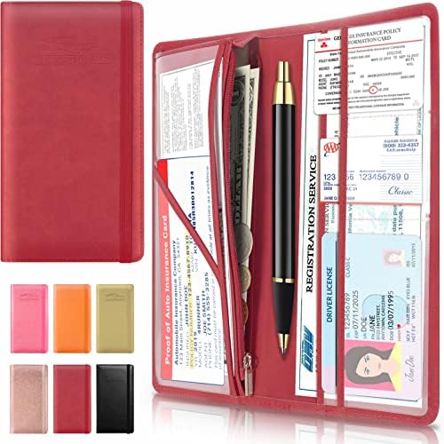 Amazon.com: Forvencer Large Capacity Car Registration and Insurance ...