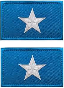 Amazon.com: Uijokdef Uijokdef 2 PCS Somalia Flag Patches Hook and Loop Fastener Embroidered ...