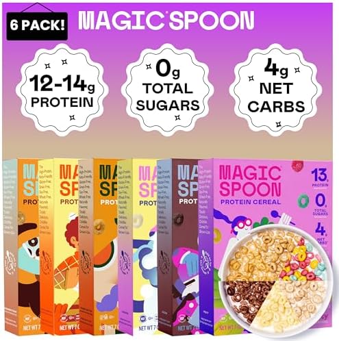 Amazon.com: Magic Spoon Cereal - High Protein Cereals - Sugar Free ...