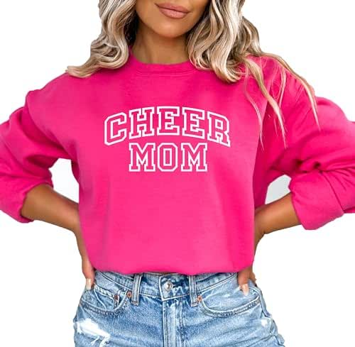 Amazon.com: Up2ournecksinfabric Cheer Mom Sweater - Cheer Mom Gift ...