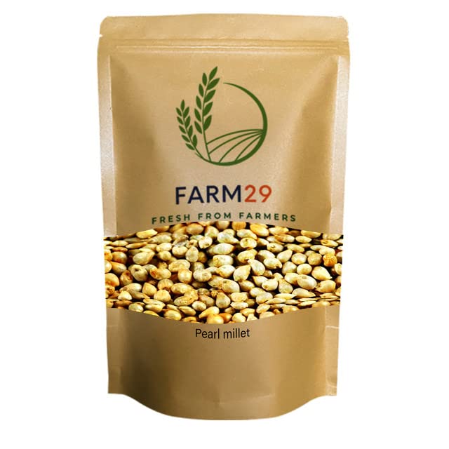 FARM 29 Fresh from Farmers Pearl Millet (1 KG) Flour/Sajjalu (Pack of 1 ...