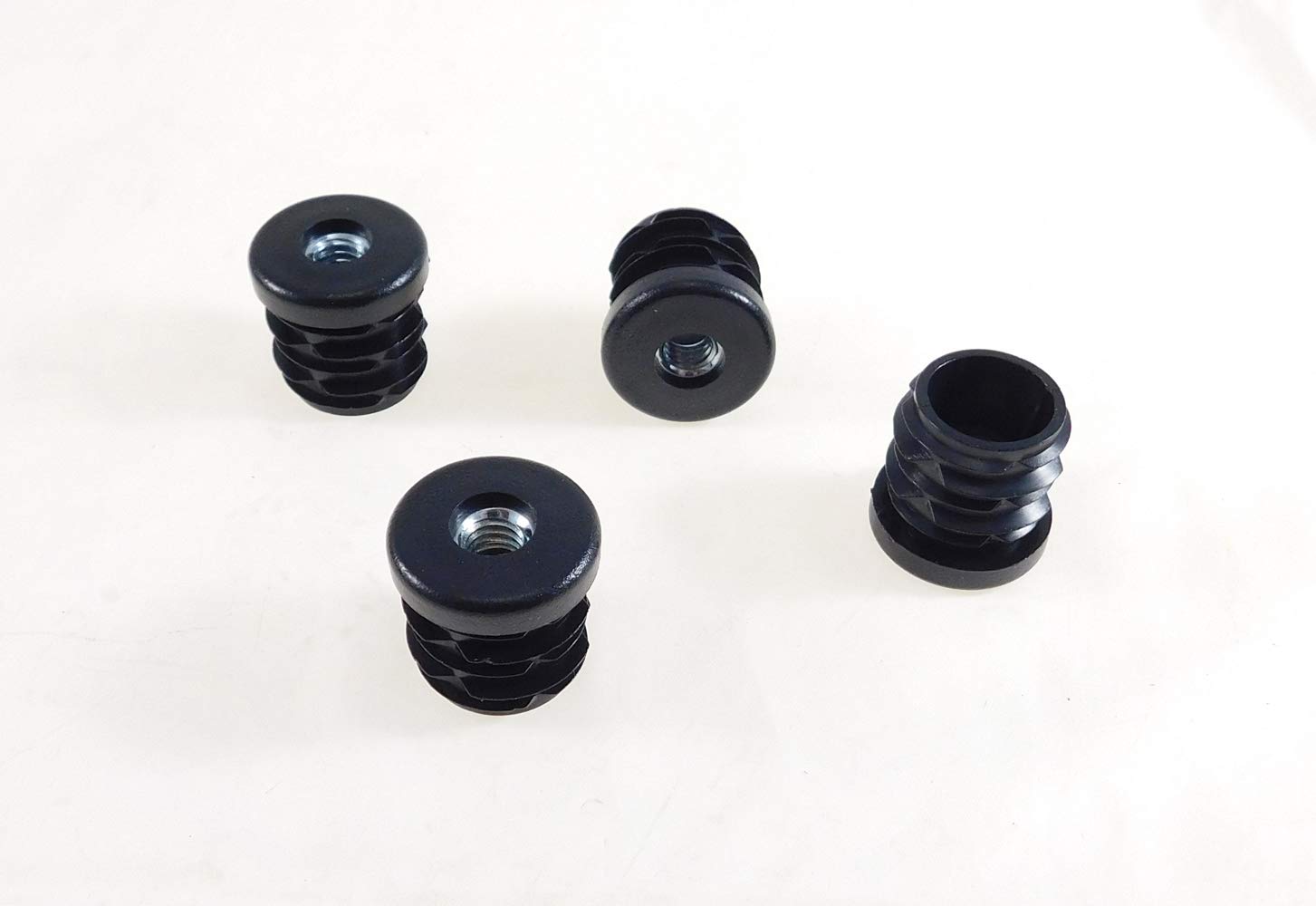4 Pack Threaded 1"(OD) Round Plastic Tubing Insert 5/16-18 Threads S28 ...