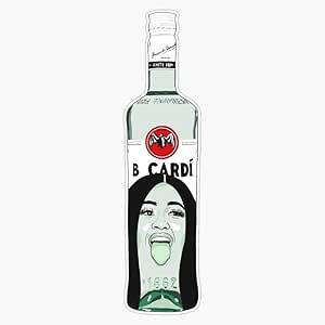 Amazon.com: B Cardi Sticker Vinyl Bumper Sticker Decal Waterproof 5 ...