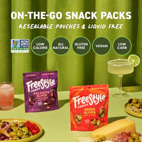 Snapklik.com : Freestyle Snacks Olive Snack Packs - Fresh Pitted Green ...