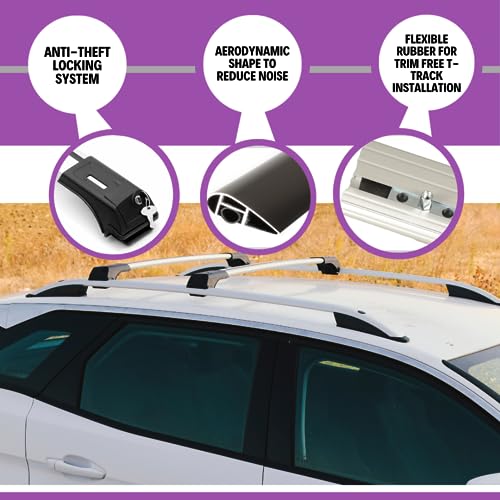 Snapklik.com : ERKUL Set Of Roof Side Rails Rack + Cross Bars For ...