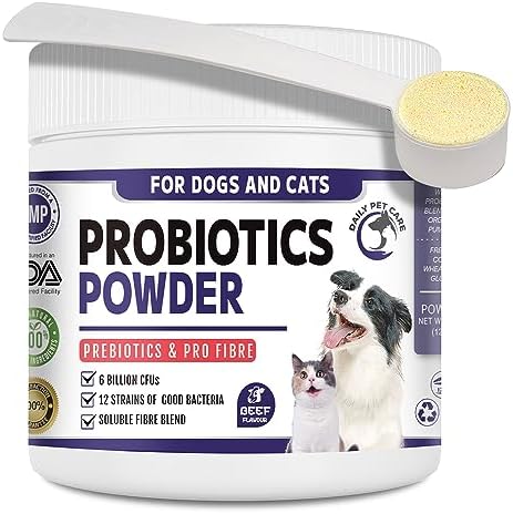 Pre Probiotics For Dogs Powder, 6BIL CFUs, 12 Strains Good Bacteria ...
