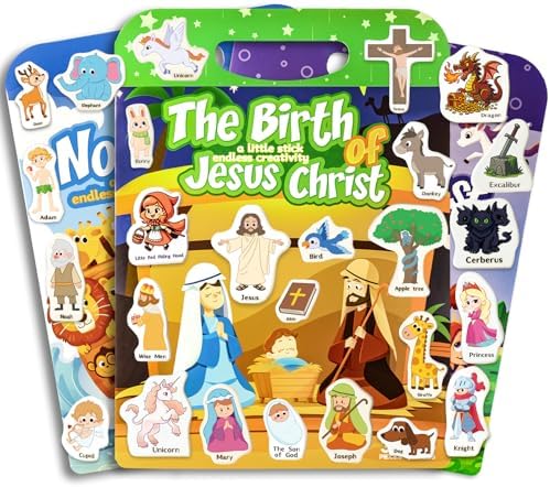 Amazon.com: KIDS KING Reusable Sticker Books for Toddlers 1-3, Puffy ...