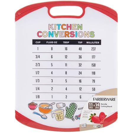 Amazon.com : Farberware Non Slip Plastic Cutting Board with Quick ...
